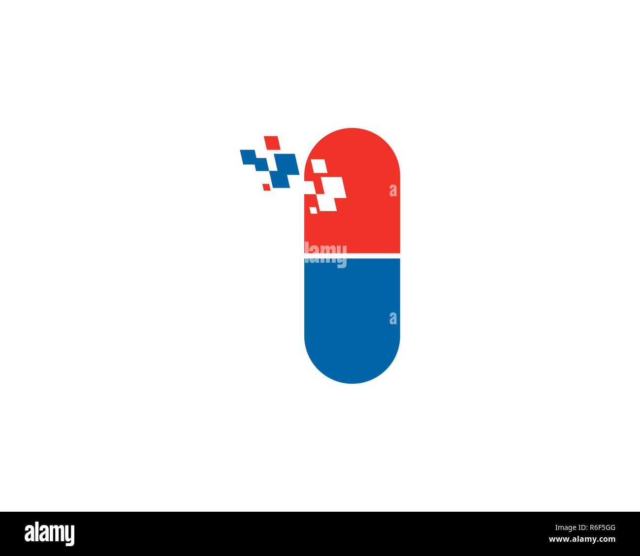 pixel pill logo Stock Photo - Alamy