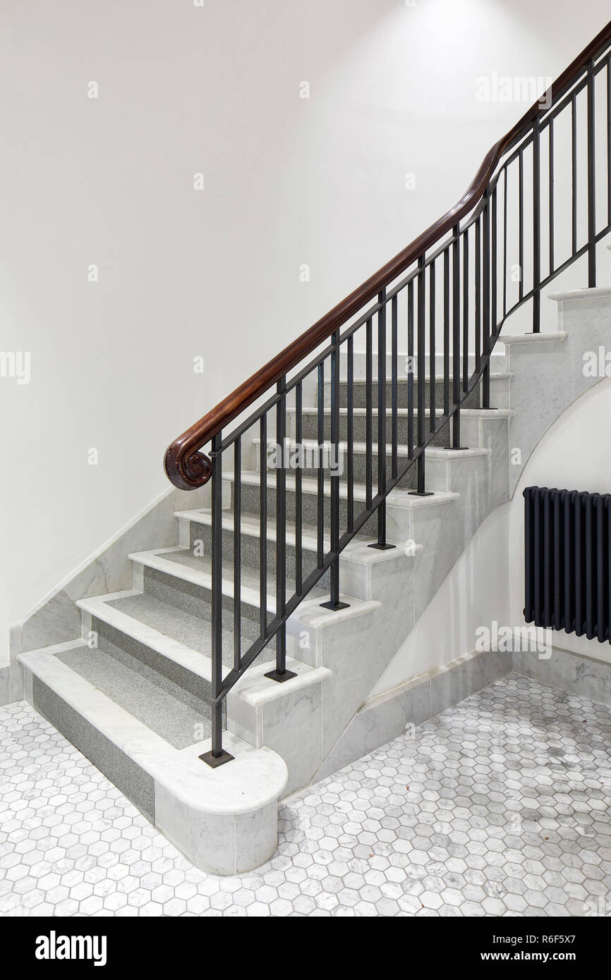 Staircase detail. 21 Soho Square, London, United Kingdom. Architect ...