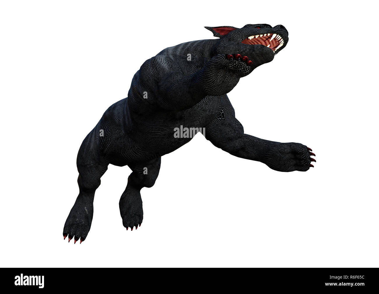 3D Rendering Gargoyle Hound on White Stock Photo - Alamy