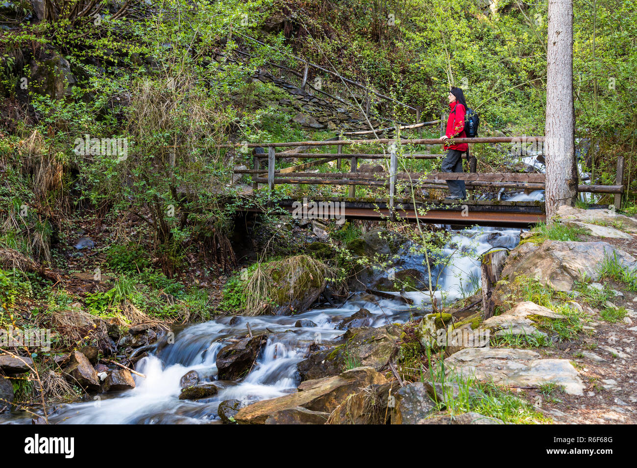 hiking in south tyrol Stock Photo - Alamy