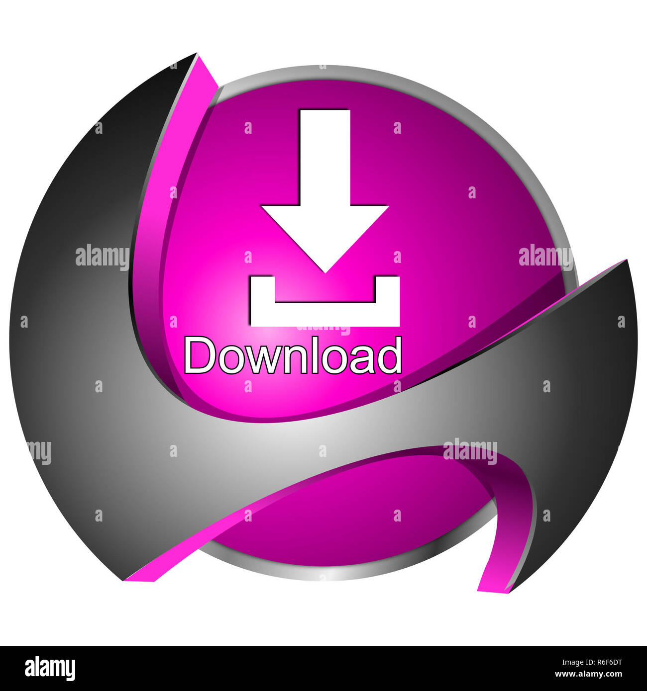 decorative purple Download button - 3D illustration Stock Photo - Alamy