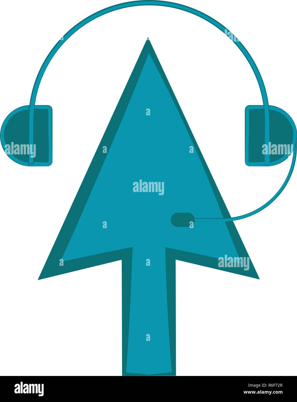 Arrow sign and headphones hi-res stock photography and images - Alamy