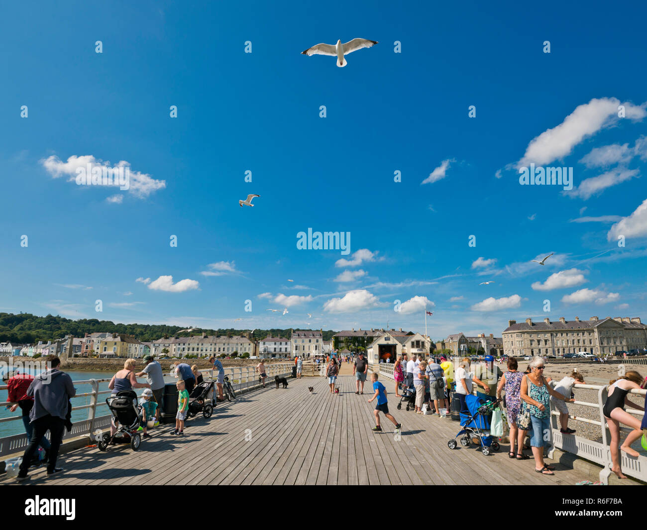 Enjoying view beaumaris pier anglesey hi-res stock photography and ...