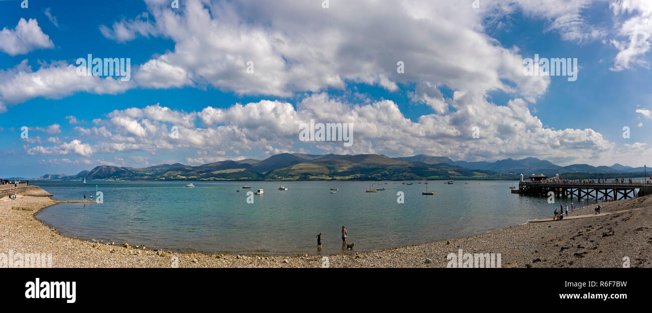 Menai straits anglesey north wales uk panoramic hi-res stock ...