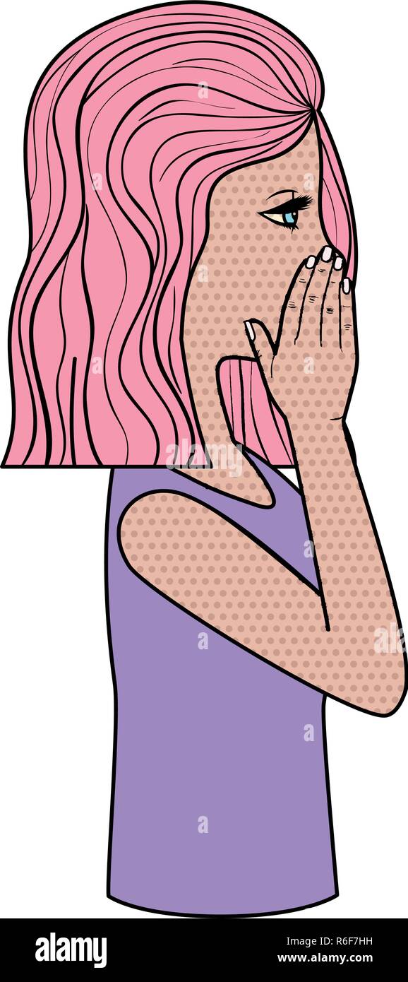 woman telling a secret avatar character Stock Vector Image & Art - Alamy