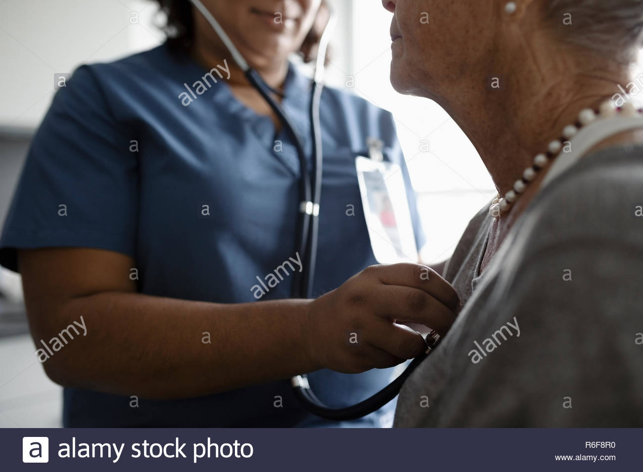 Woman stethoscope chest hi-res stock photography and images - Alamy