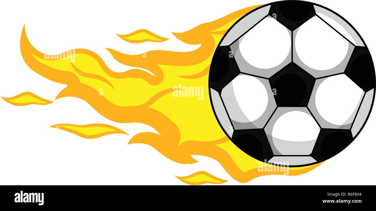 Isolated soccer ball with a fire effect Stock Vector Image & Art - Alamy