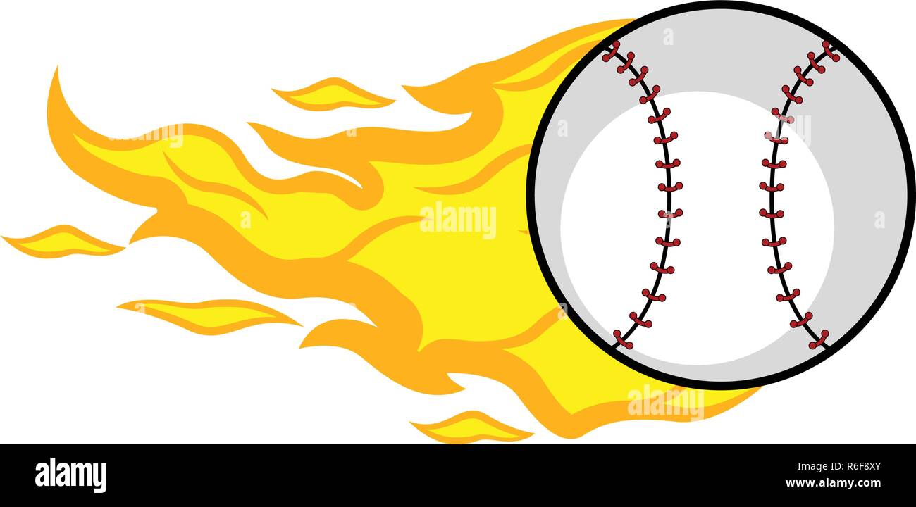 Baseball ball fire Stock Vector Images - Alamy