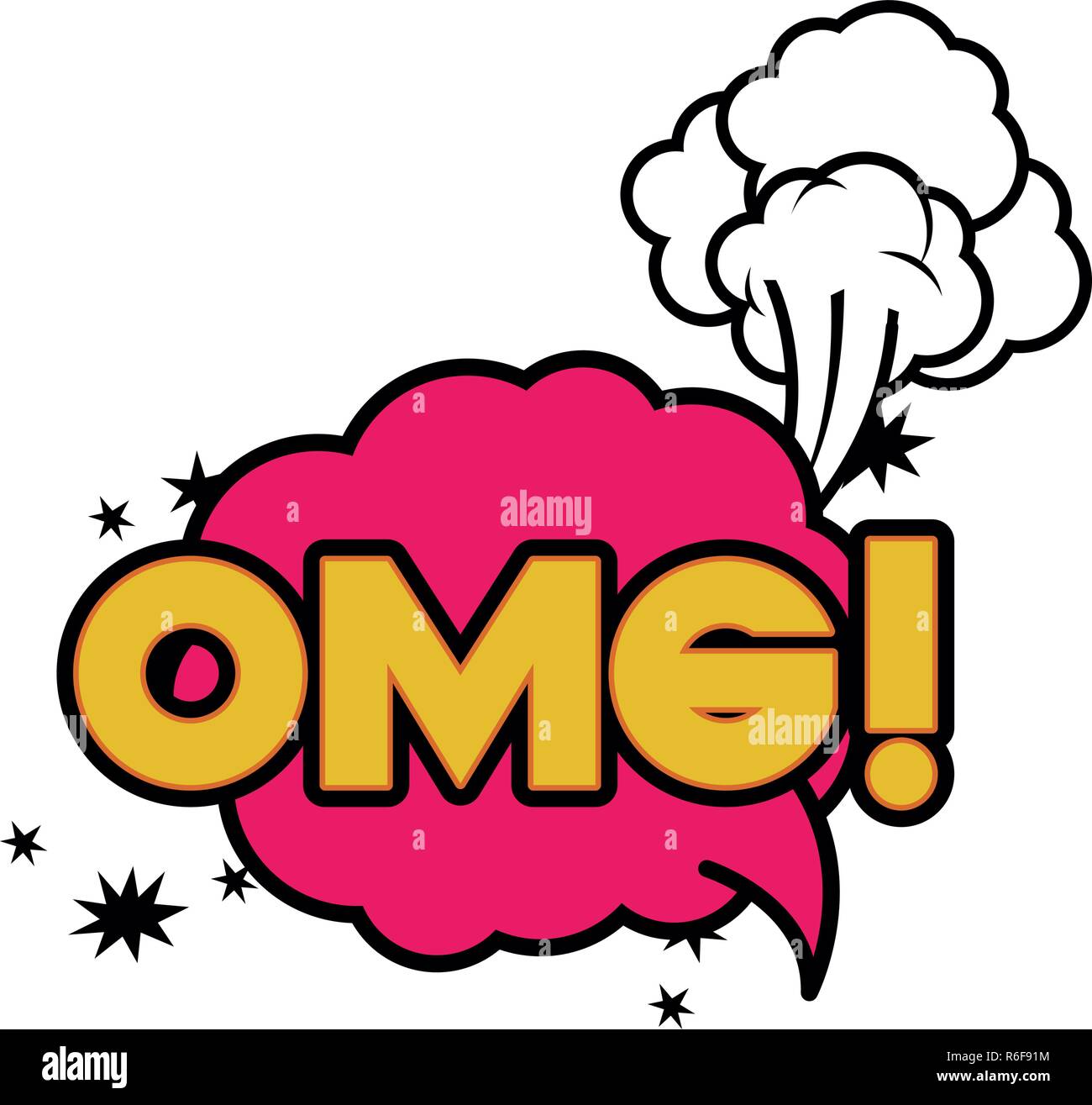 omg comic words in speech bubble isolated icon Stock Vector Image & Art - Alamy