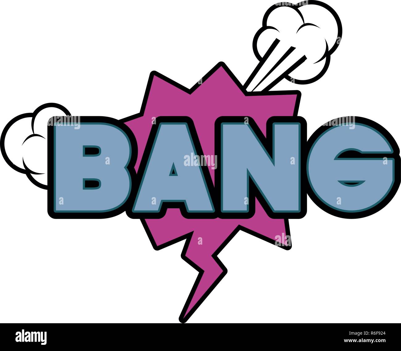 Bang explosion words hi-res stock photography and images - Alamy