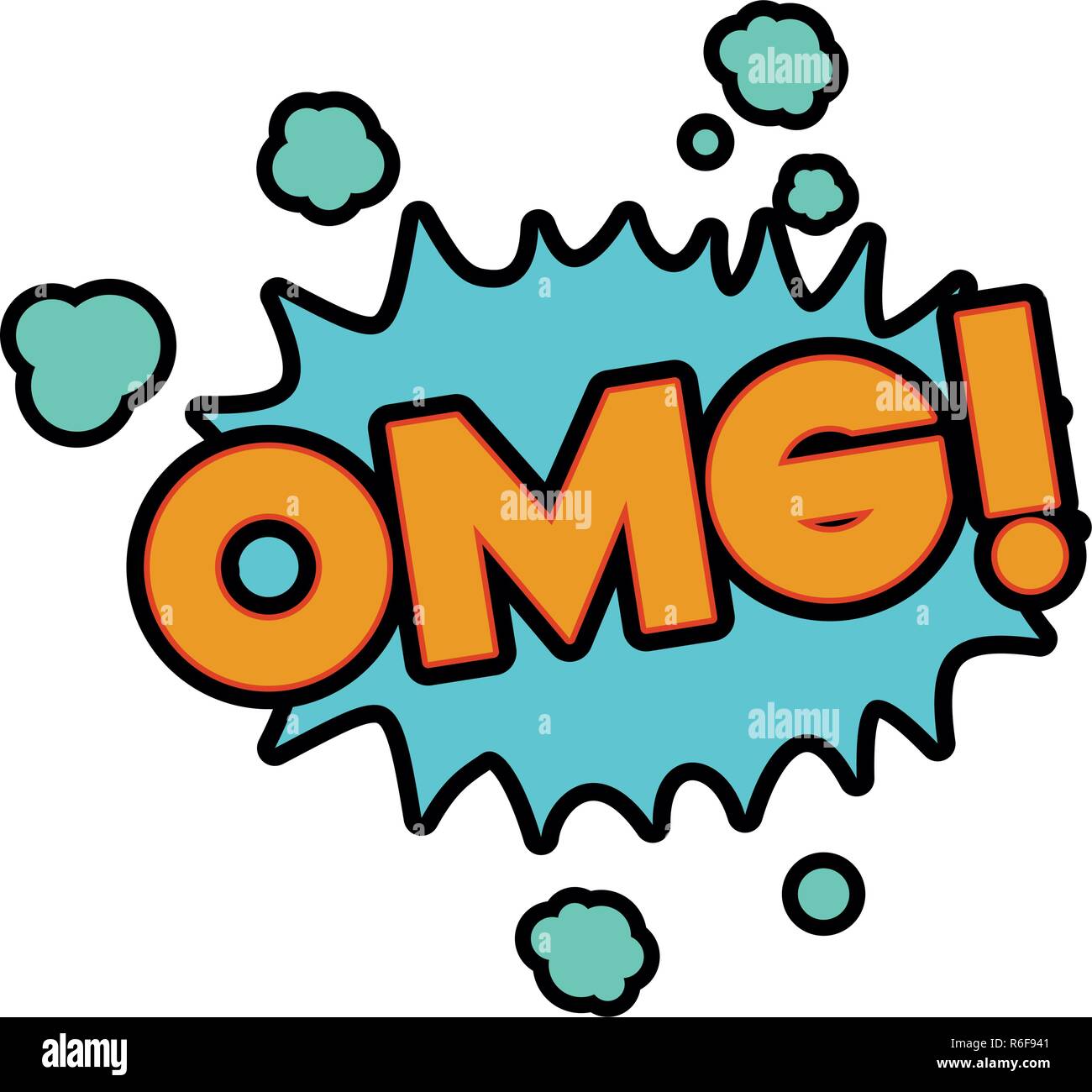 omg comic words in speech bubble isolated icon Stock Vector Image & Art - Alamy