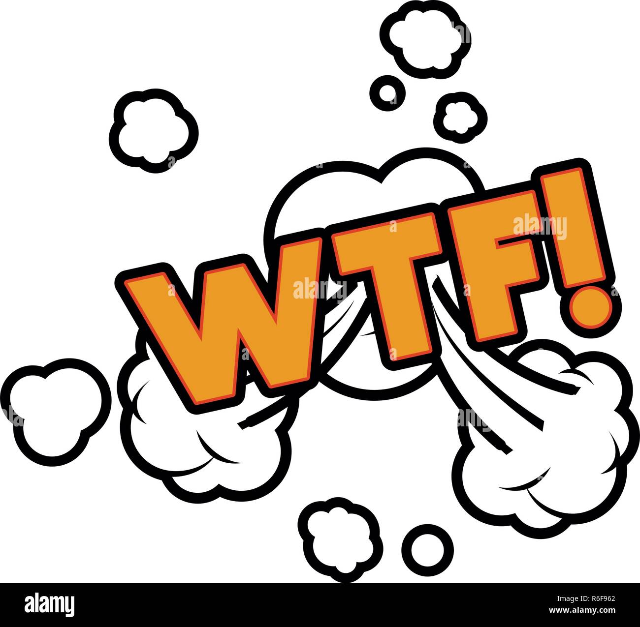wtf comic words in speech bubble isolated icon Stock Vector Image & Art ...