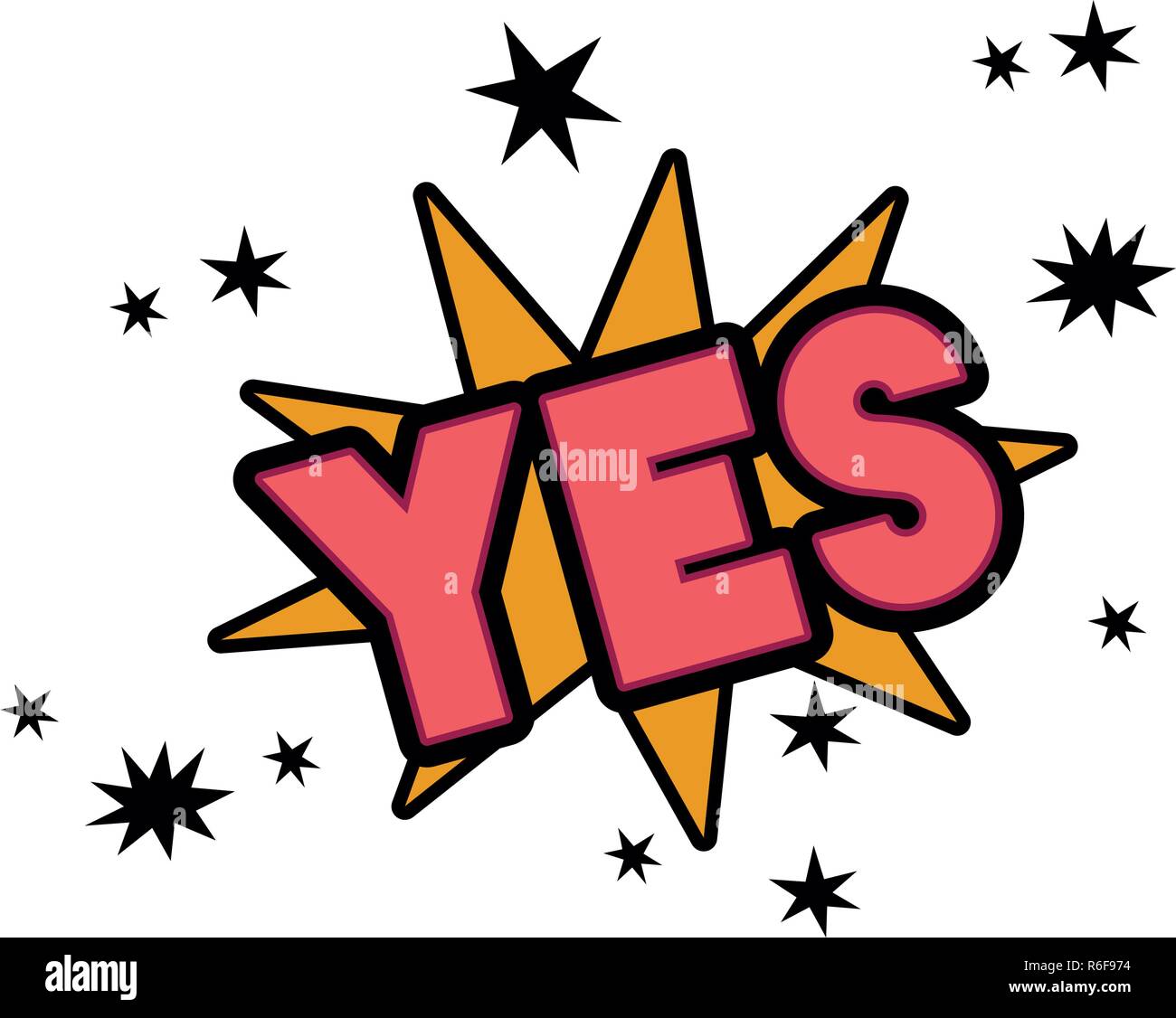 Yes communication bubble cartoon hi-res stock photography and images ...