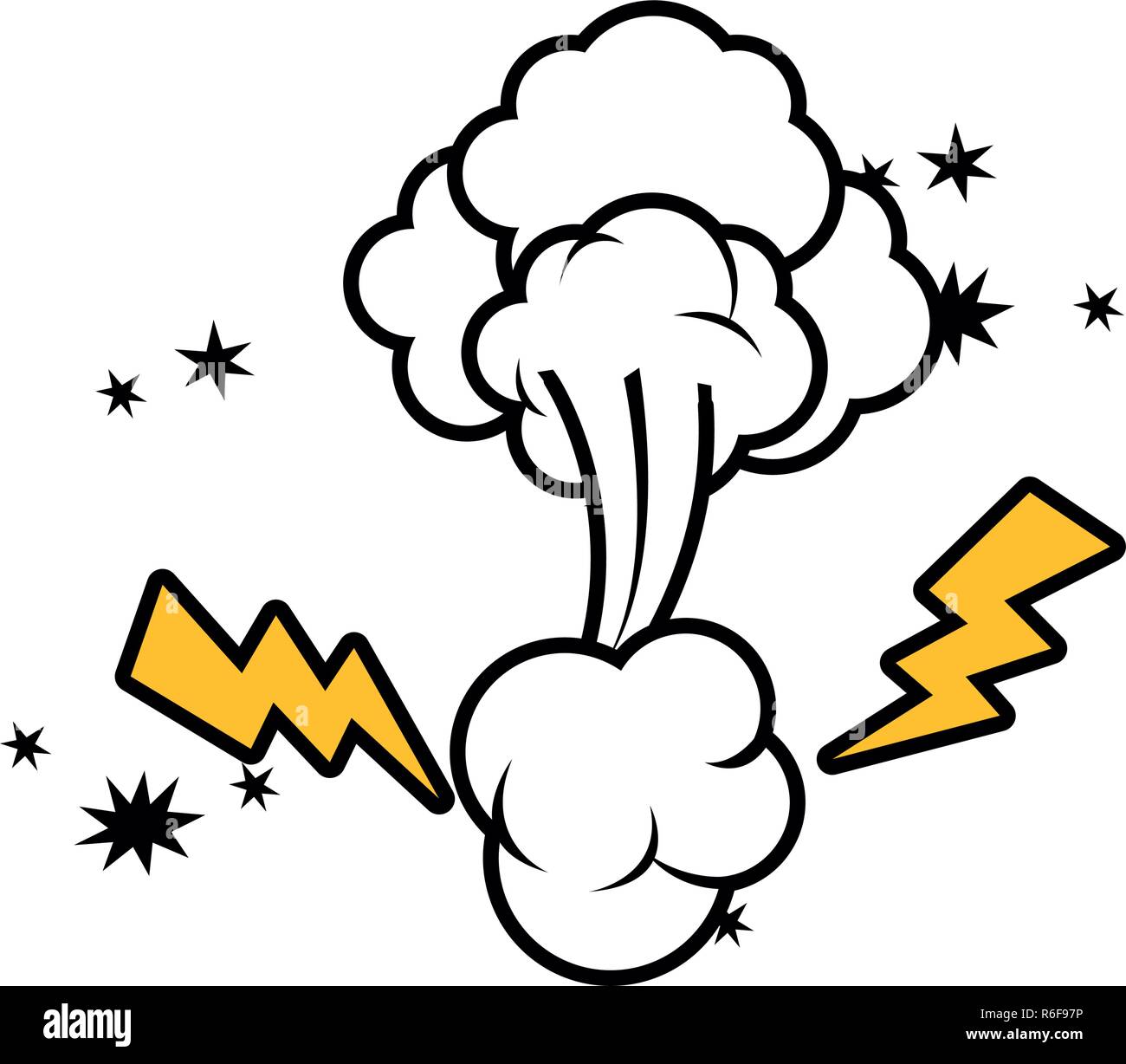 Thunder pop art design Stock Vector Images - Alamy