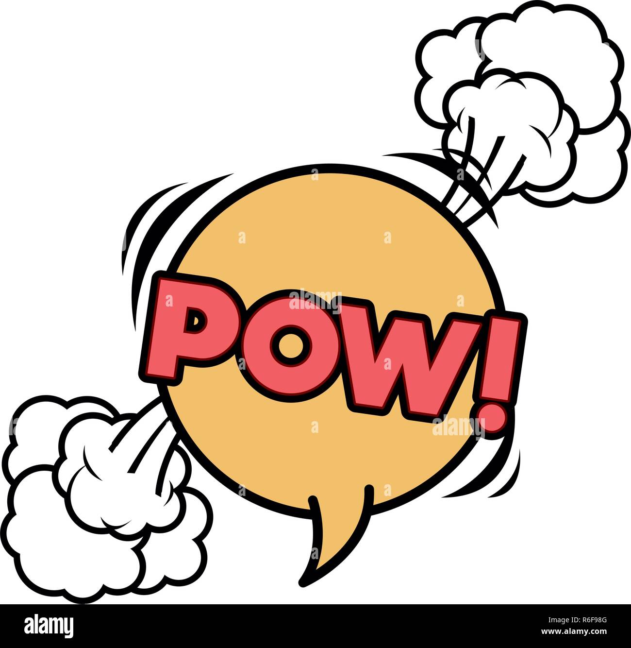 pow comic words in speech bubble isolated icon Stock Vector Image & Art ...