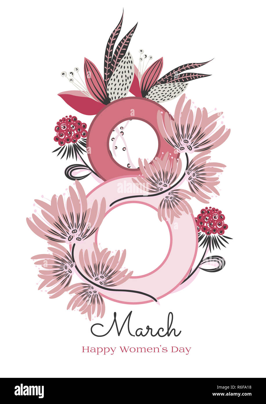 Flower design a4 sheet Cut Out Stock Images & Pictures - Alamy