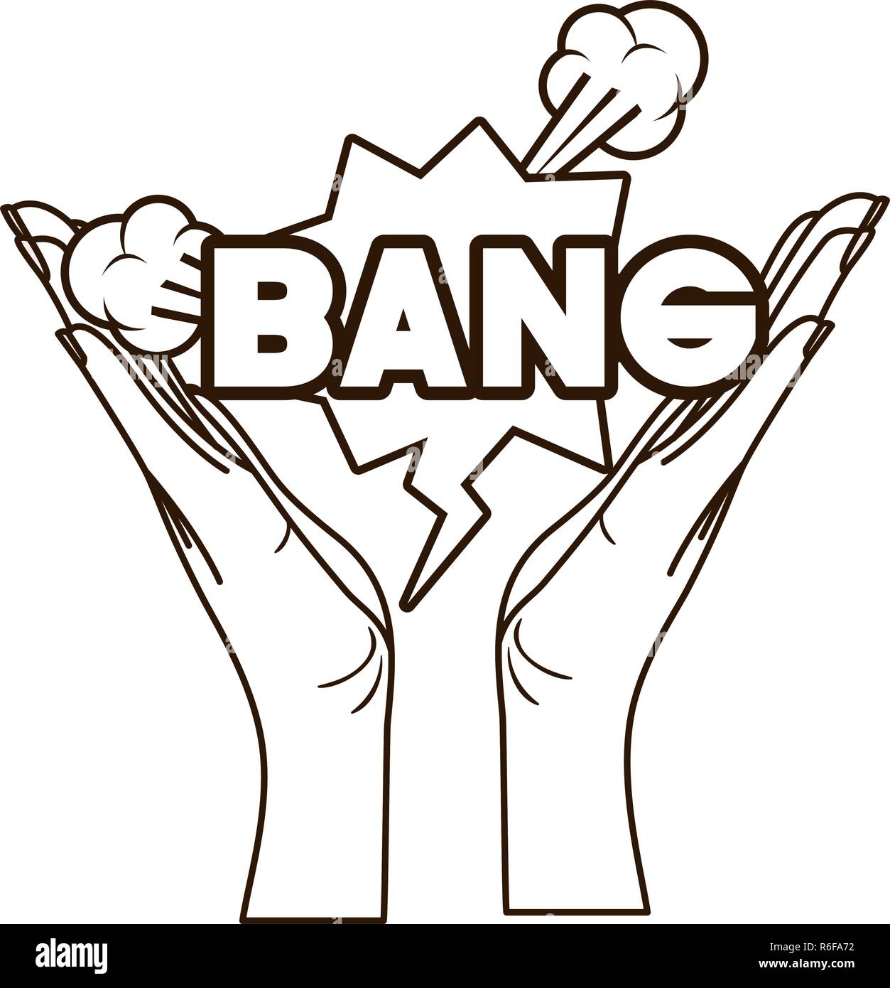 open hands receiving comic words in speech bubble Stock Vector Image ...