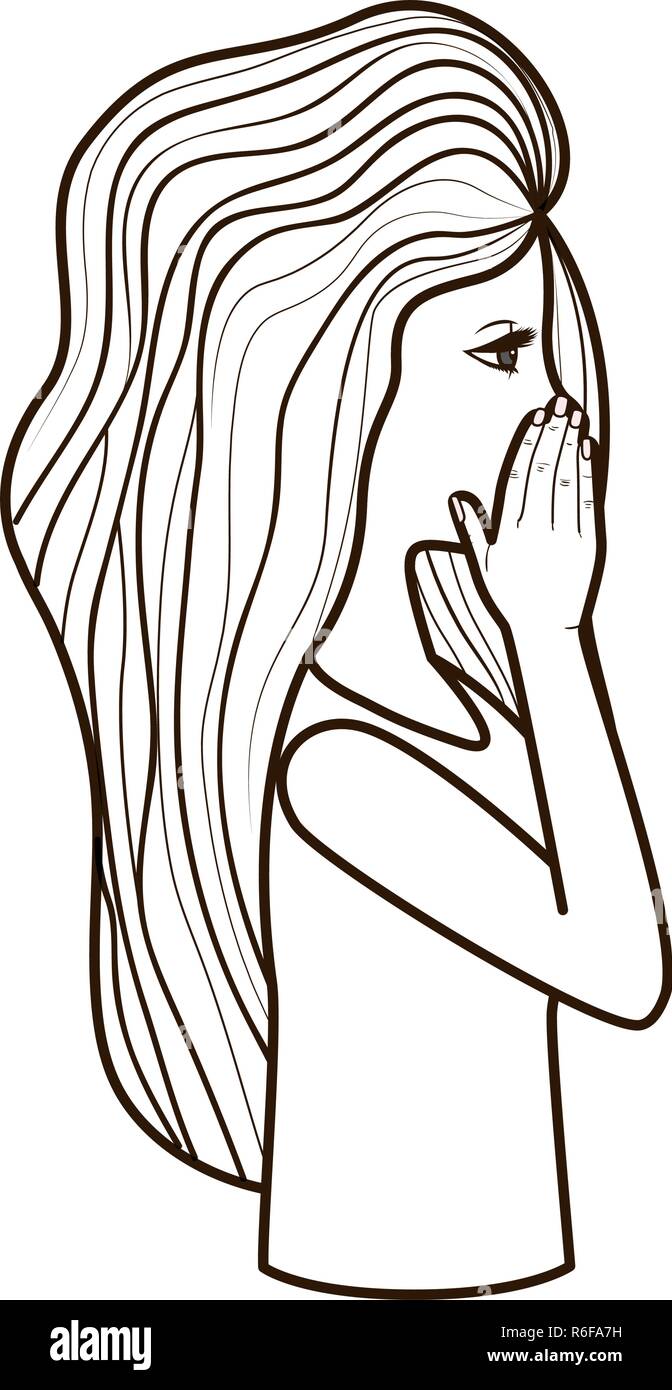 woman telling a secret avatar character Stock Vector Image & Art - Alamy