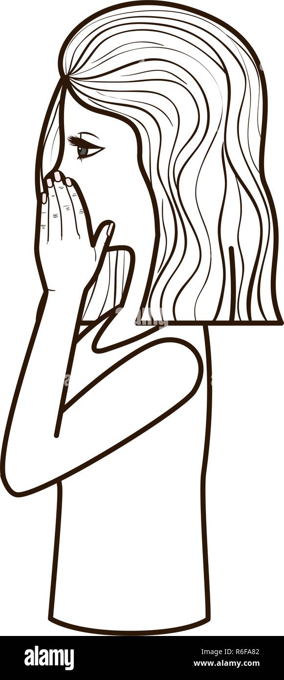 woman telling a secret avatar character Stock Vector Image & Art - Alamy