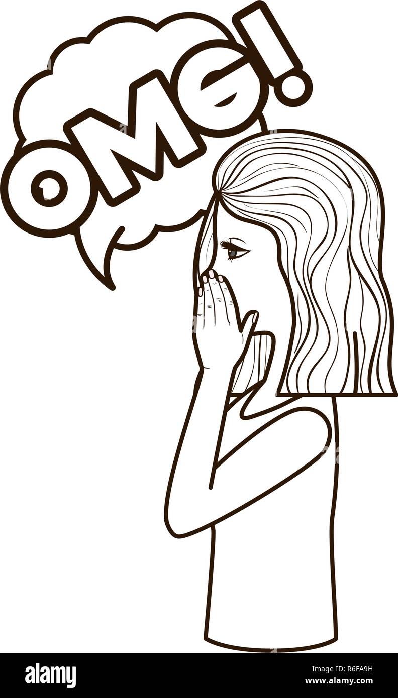 Woman saying Stock Vector Images - Alamy