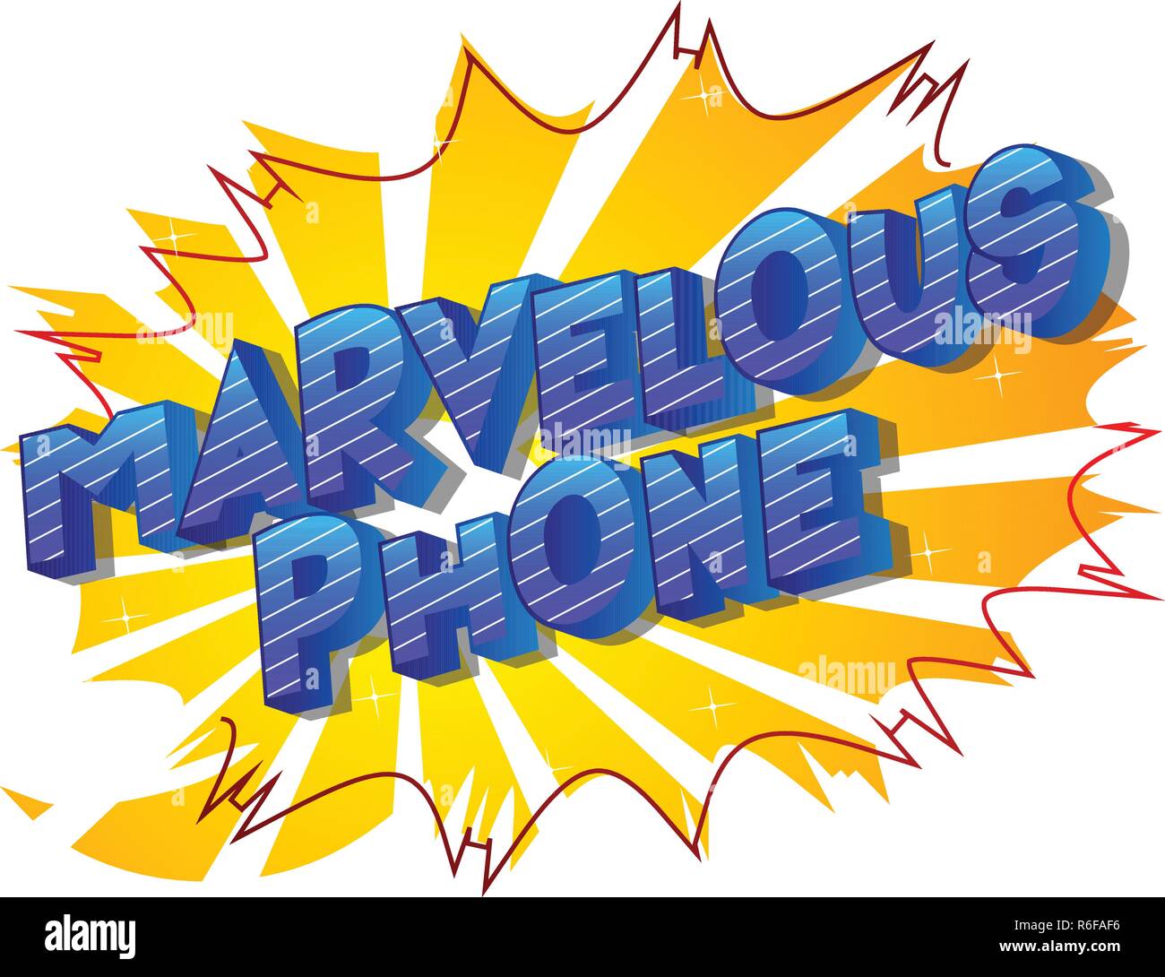 Marvelous Phone - Vector illustrated comic book style phrase on ...