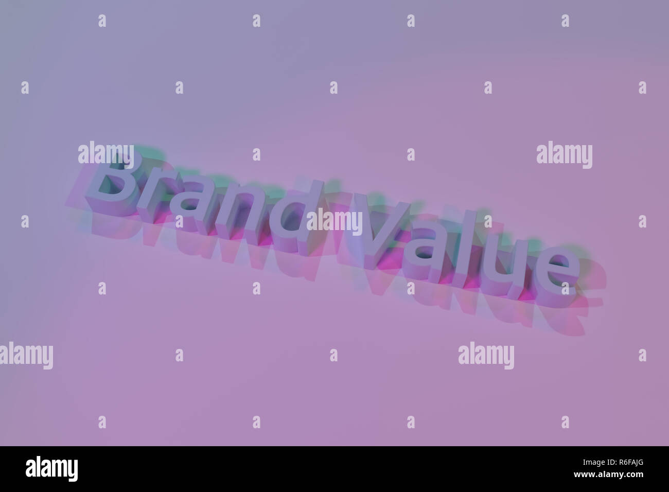 Brand value, 3D rendering. Keywords, CGI, typography. For web page ...