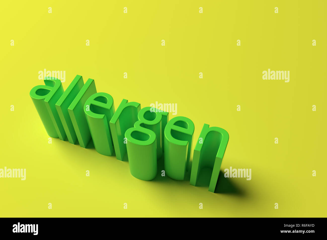 Allergen, typography, CGI keywords, for design texture or background ...