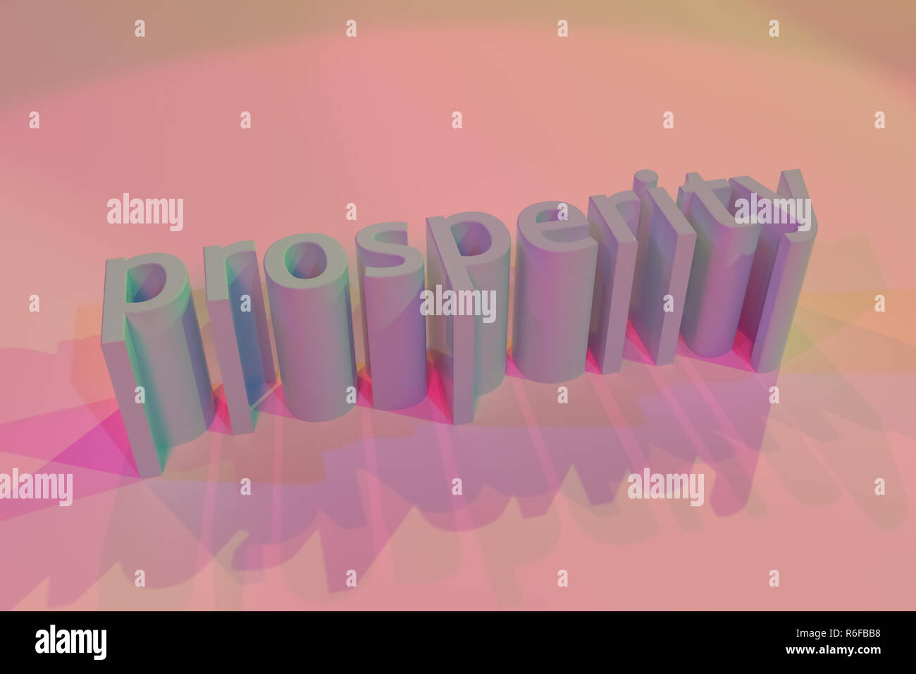 Prosperity, typography, keywords, CGI. Decorative, illustrations. For ...