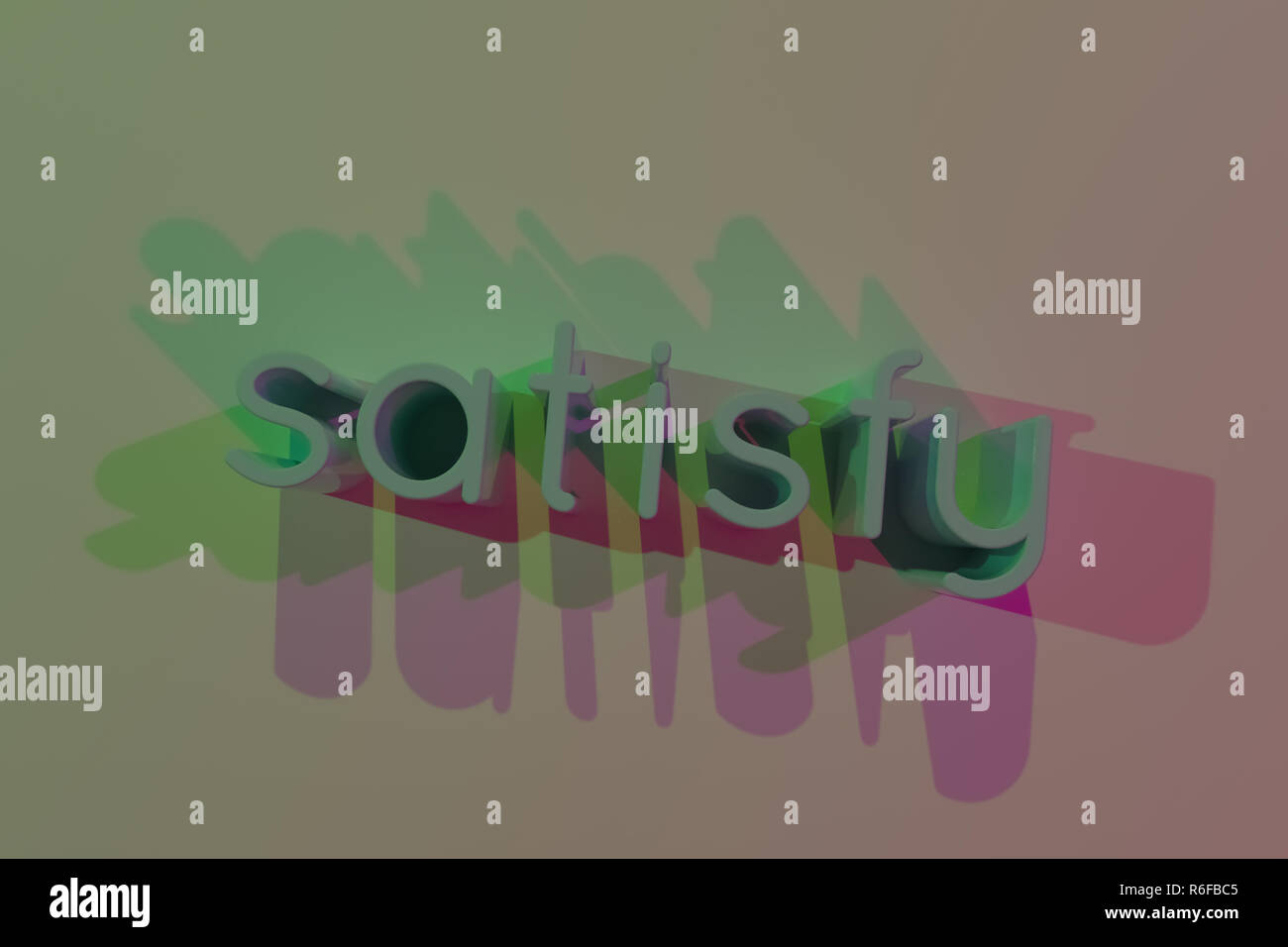 Satisfy, 3D rendering. Abstract keywords CGI, typography, for web page ...
