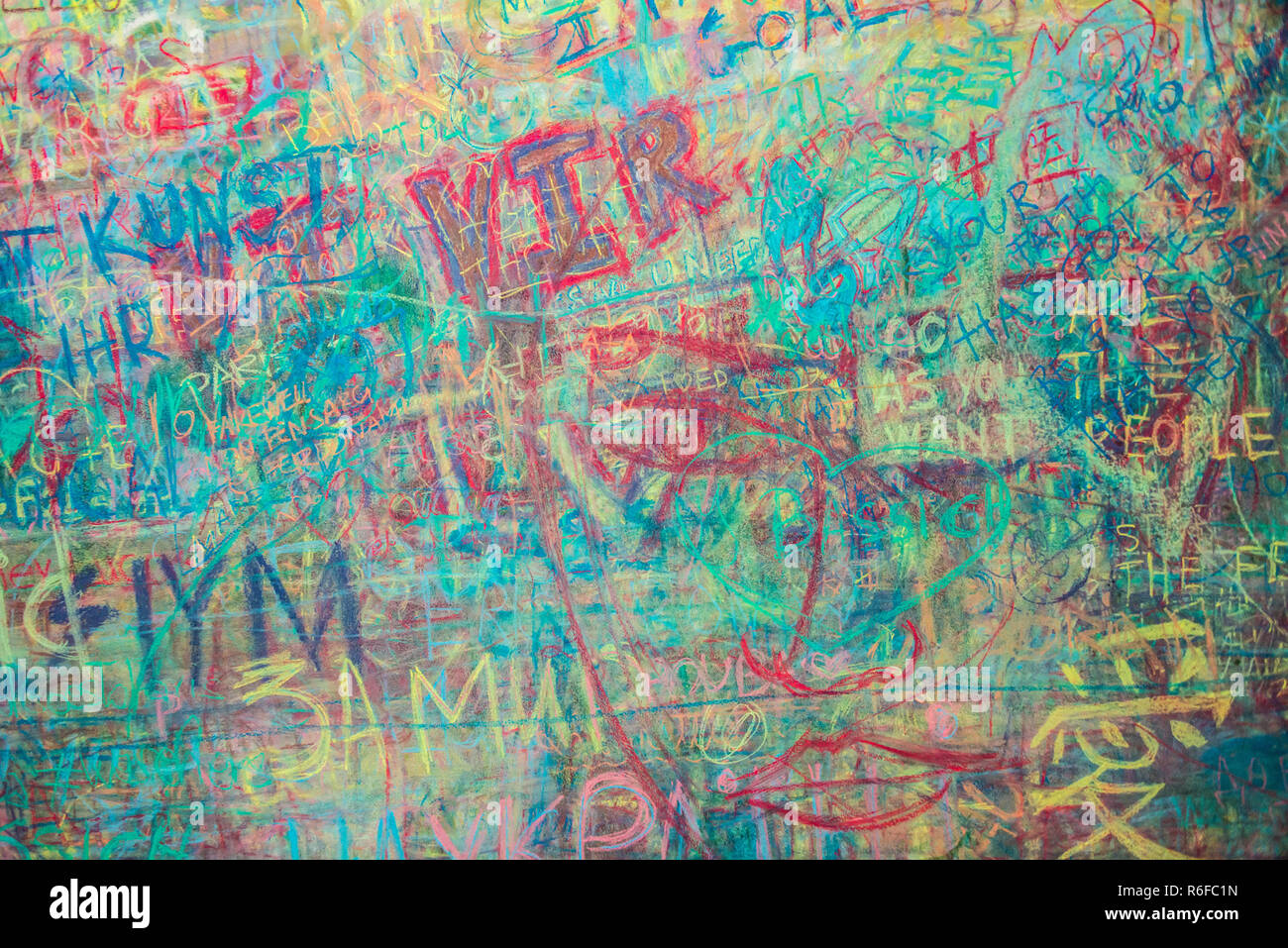 Chalk wall graffiti closeup background Stock Photo - Alamy