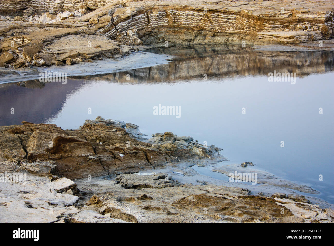 Closeup of Dead sea crystal salt in Israel Stock Photo - Alamy