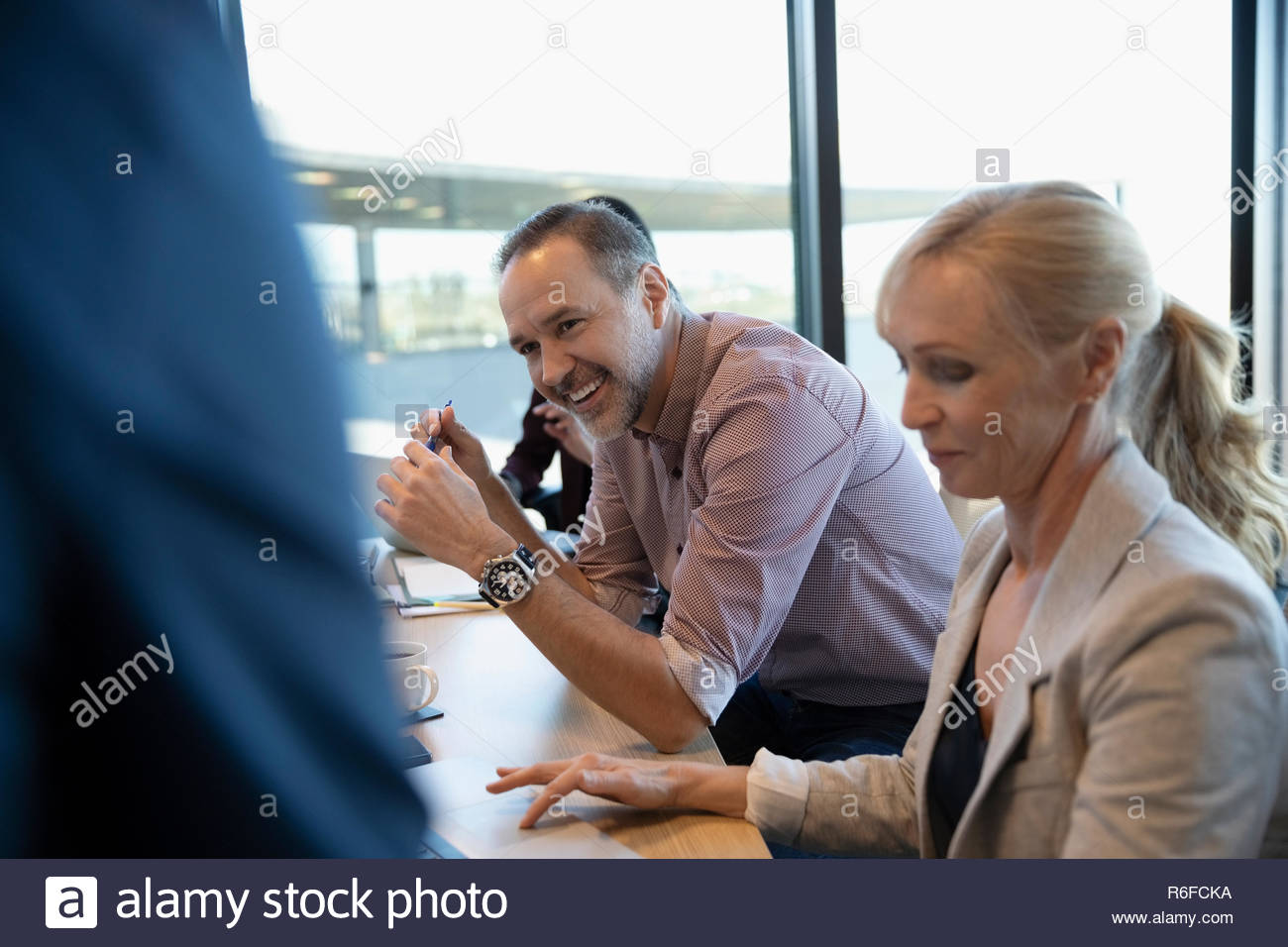 45 55 woman laughing hi-res stock photography and images - Alamy