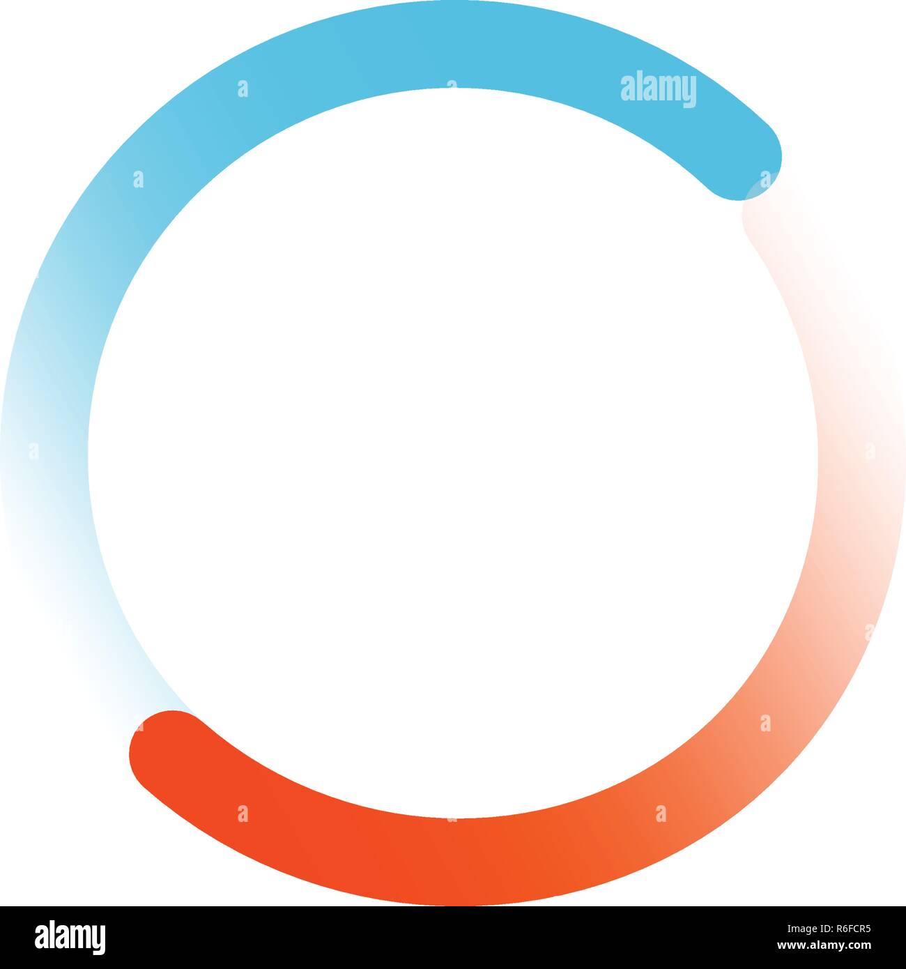 Web or Internet Progress Loader Circle Icon in blue and orange colors ...