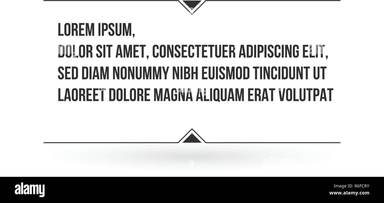 Innovative vector quotation template in square frame with triangles ...