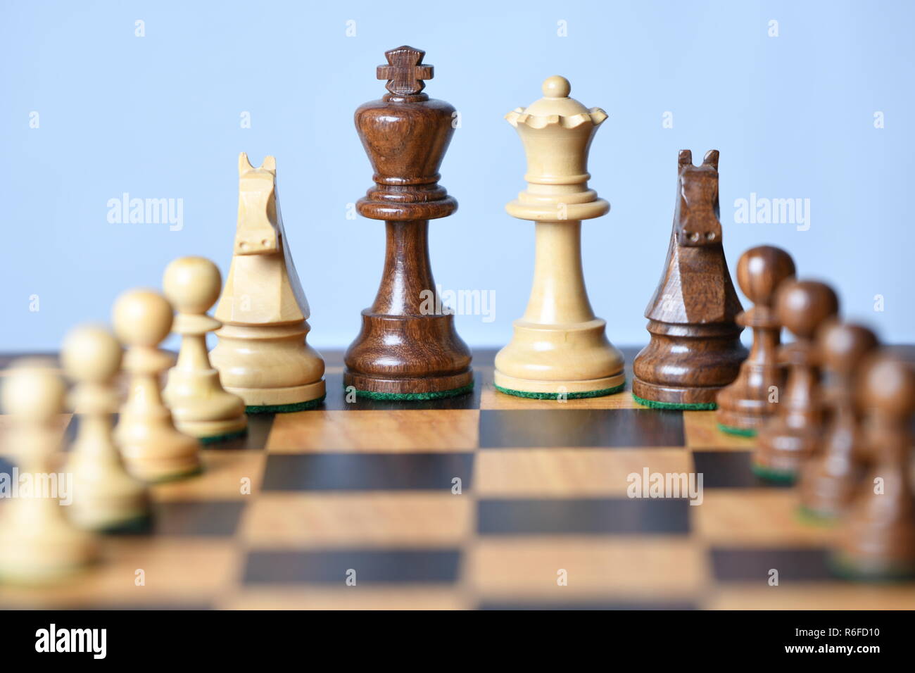 chess set up in the trellis Stock Photo - Alamy