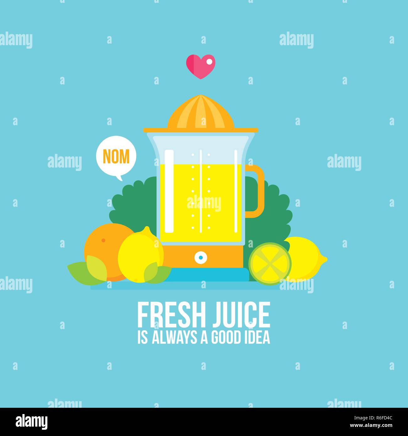 Juicer Fresh vegetables greens and fruits Colorful Food banner Vector ...