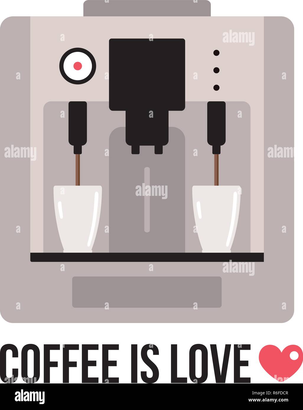 Coffee machine on white background Vector illustration Stock Vector ...