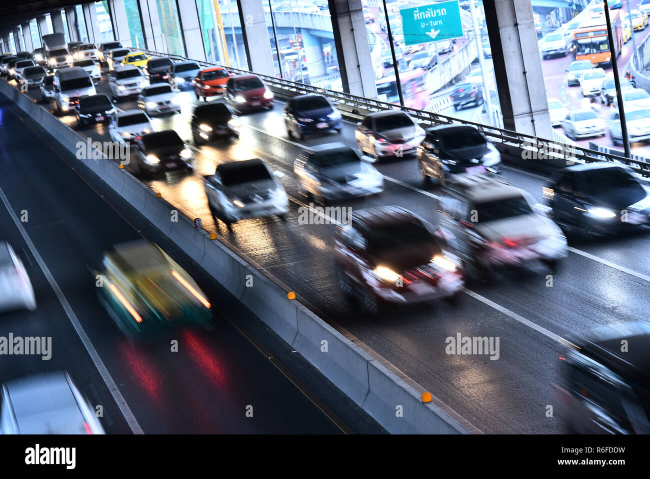 Controlled-access highway in Bangkok during rush hour Stock Photo - Alamy