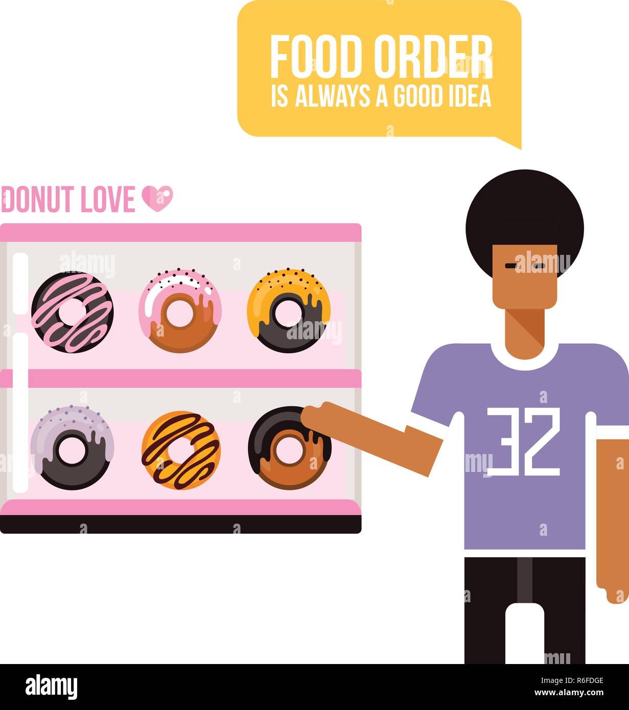 African american junk food restaurant Stock Vector Images - Alamy