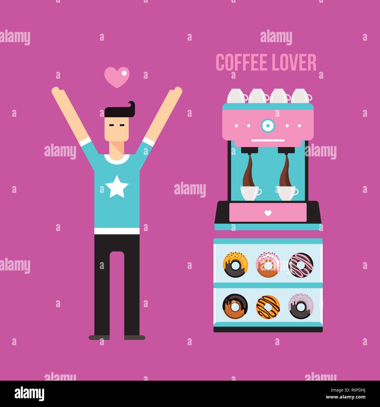 Man coffee maker icon Stock Vector Images - Alamy