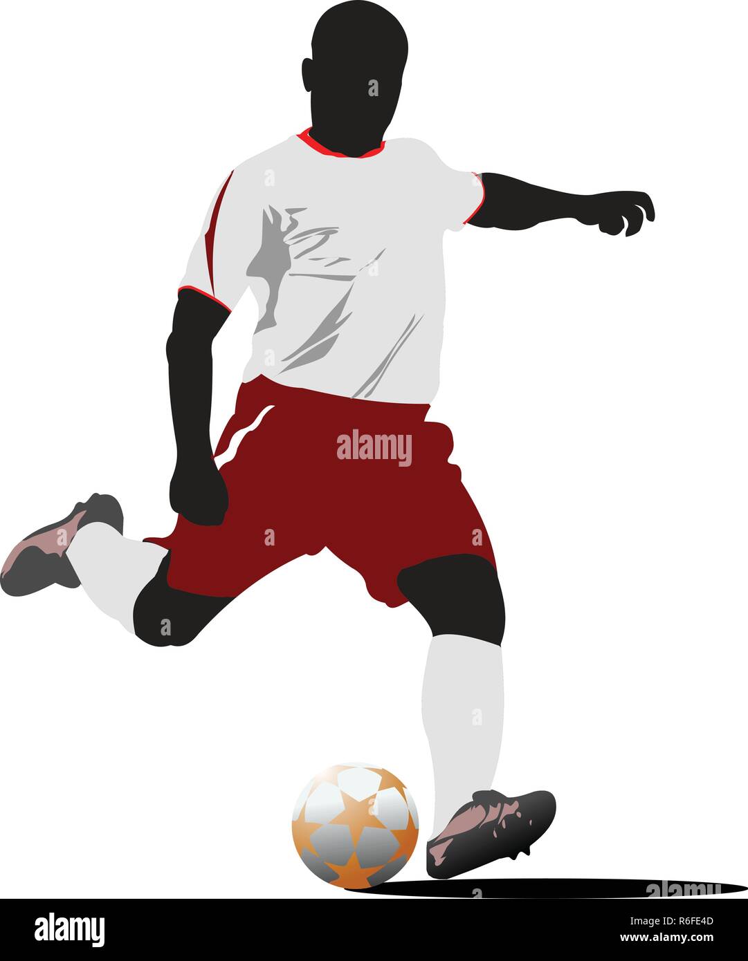 Soccer players. Colored Vector illustration for designers Stock Vector ...