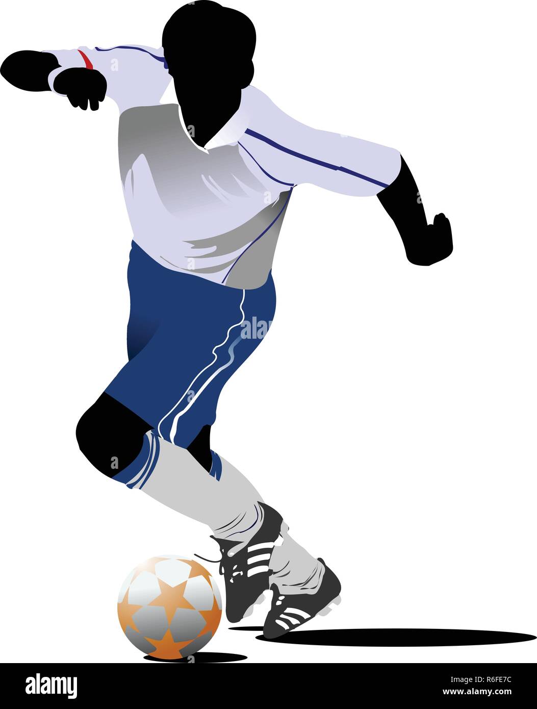 Soccer players. Colored Vector illustration for designers Stock Vector ...