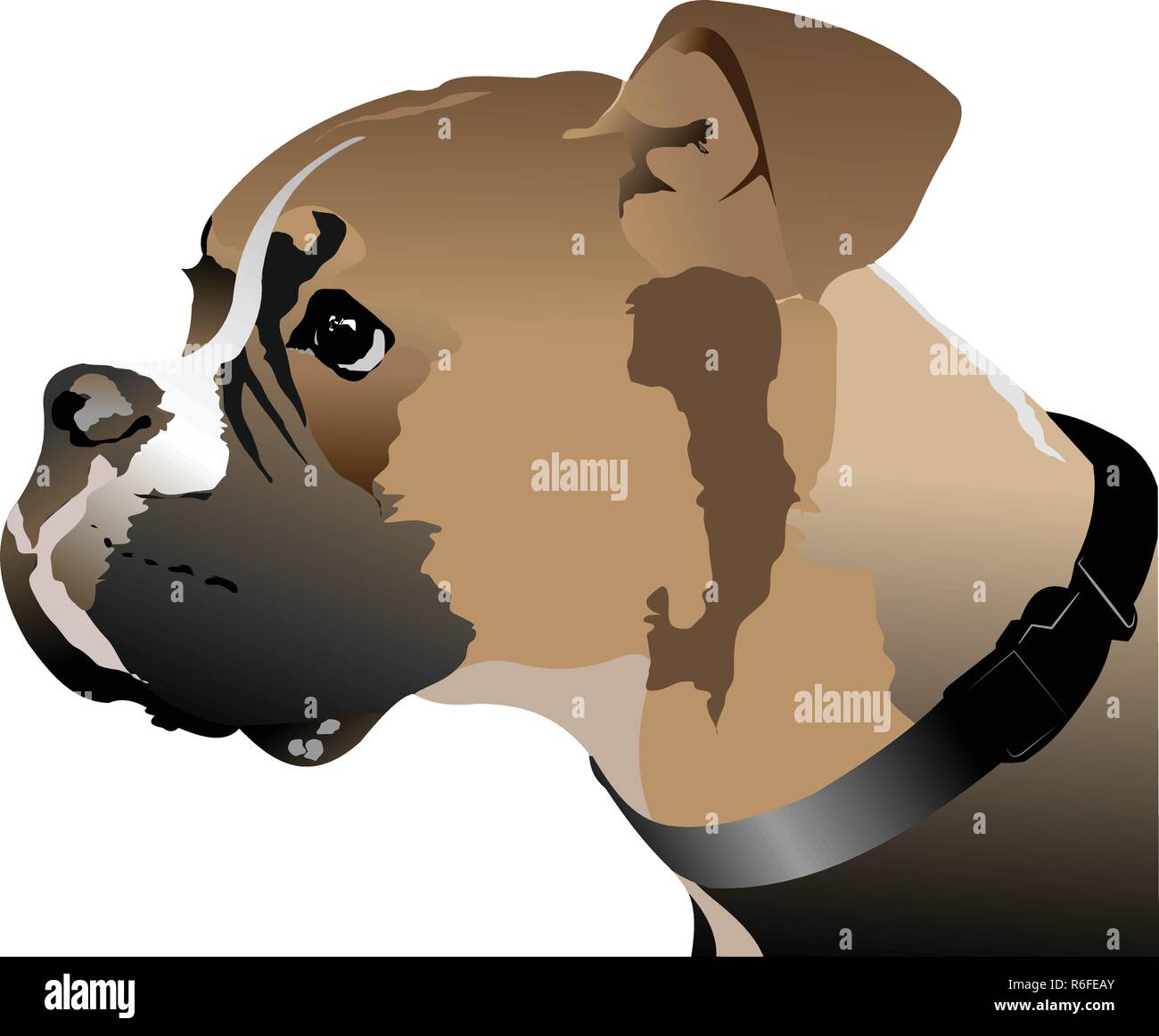 Boxer Dog Head Silhouette
