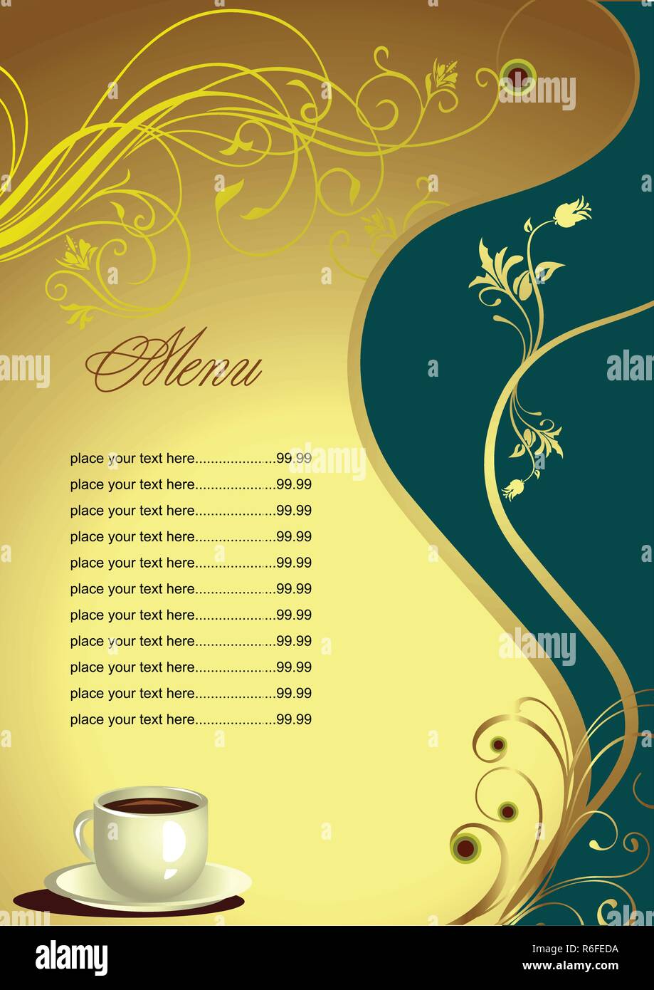 Restaurant (cafe) menu. Vector Stock Vector Image & Art - Alamy
