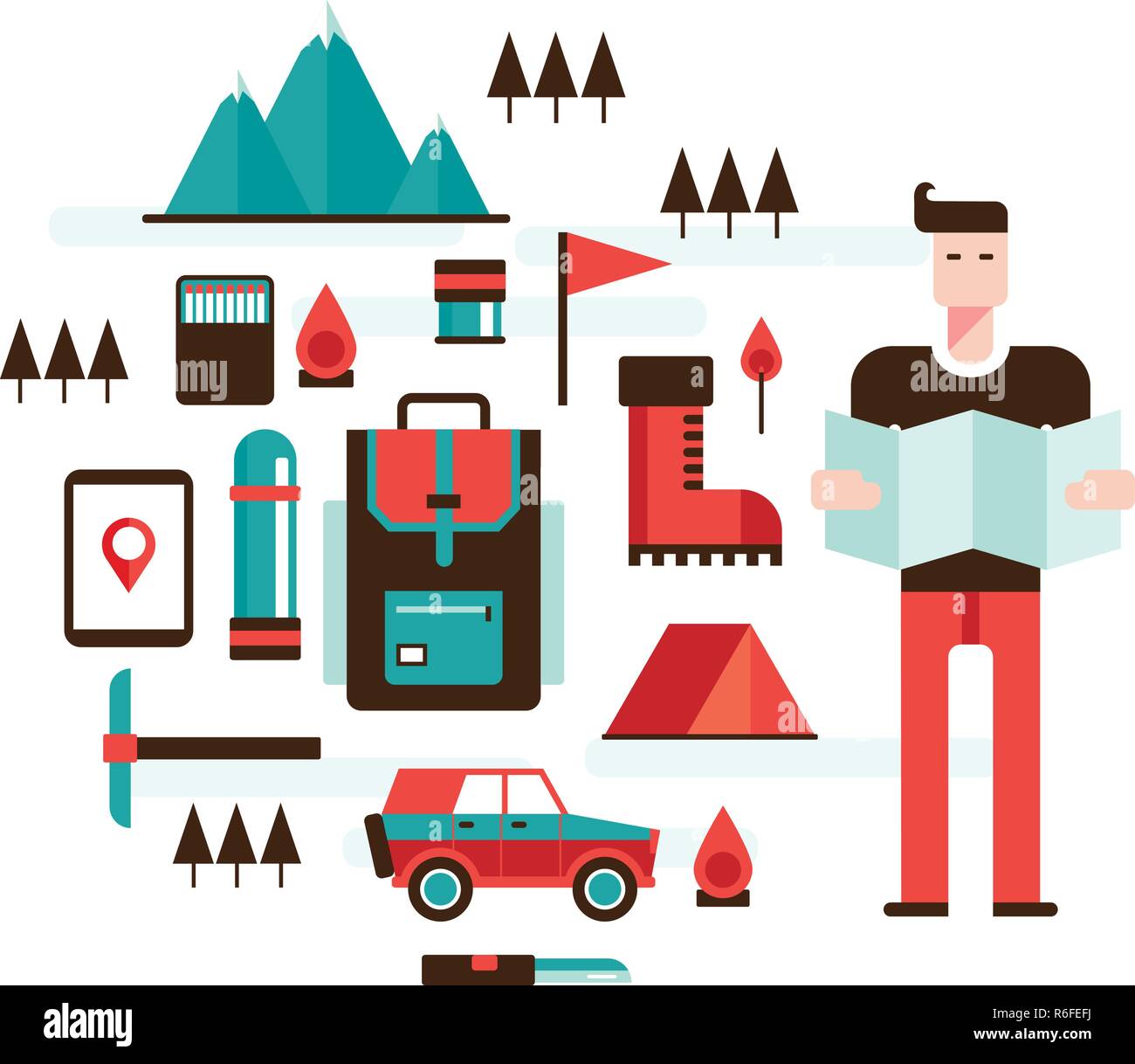 Man map bag Stock Vector Images - Alamy