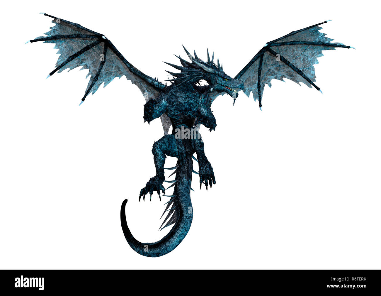 3D Rendering Fantasy Dragon on White Stock Photo - Alamy