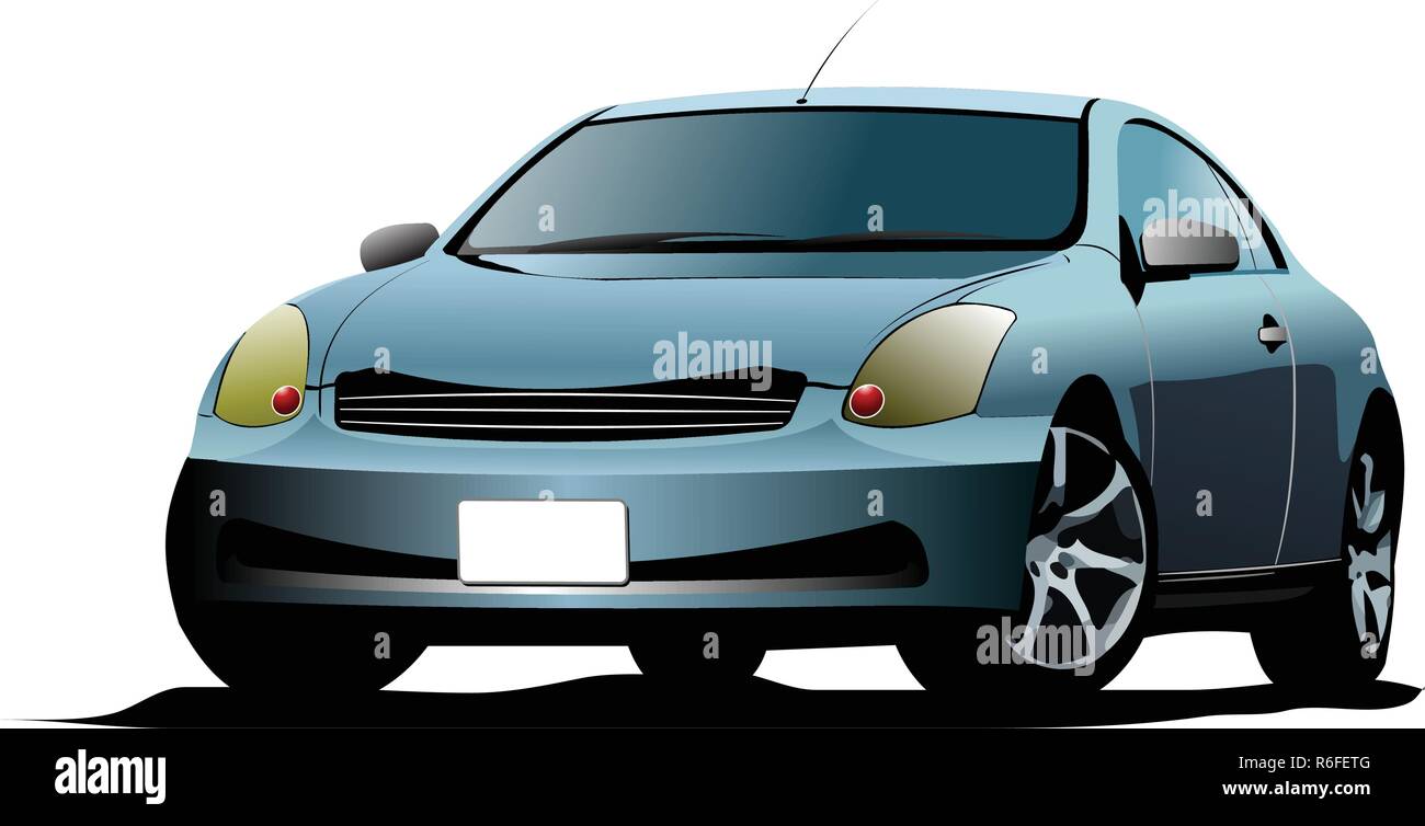 Car sedan on the road. Vector illustration Stock Vector Image & Art - Alamy