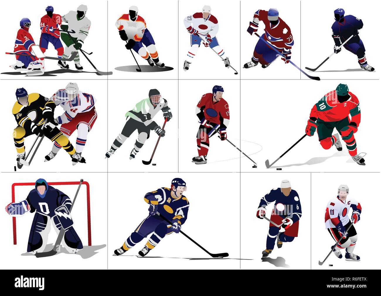 Ice hockey players Stock Vector Images - Alamy
