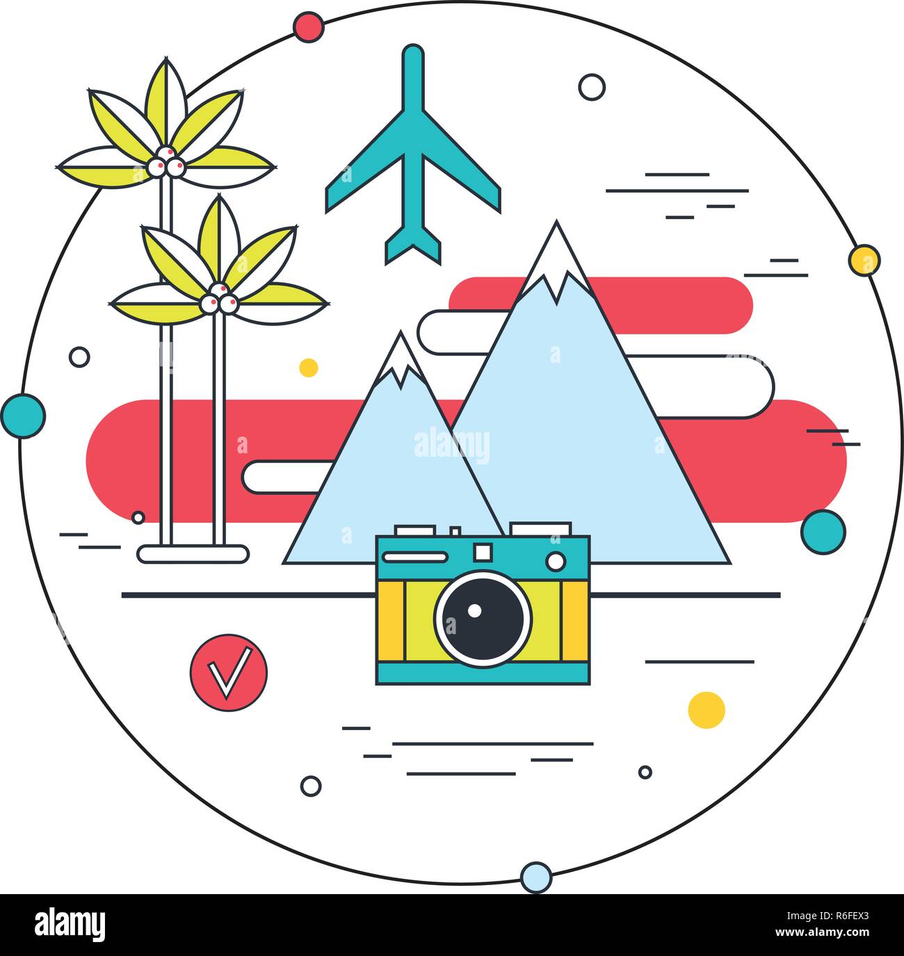 Happy travel places Stock Vector Images - Alamy