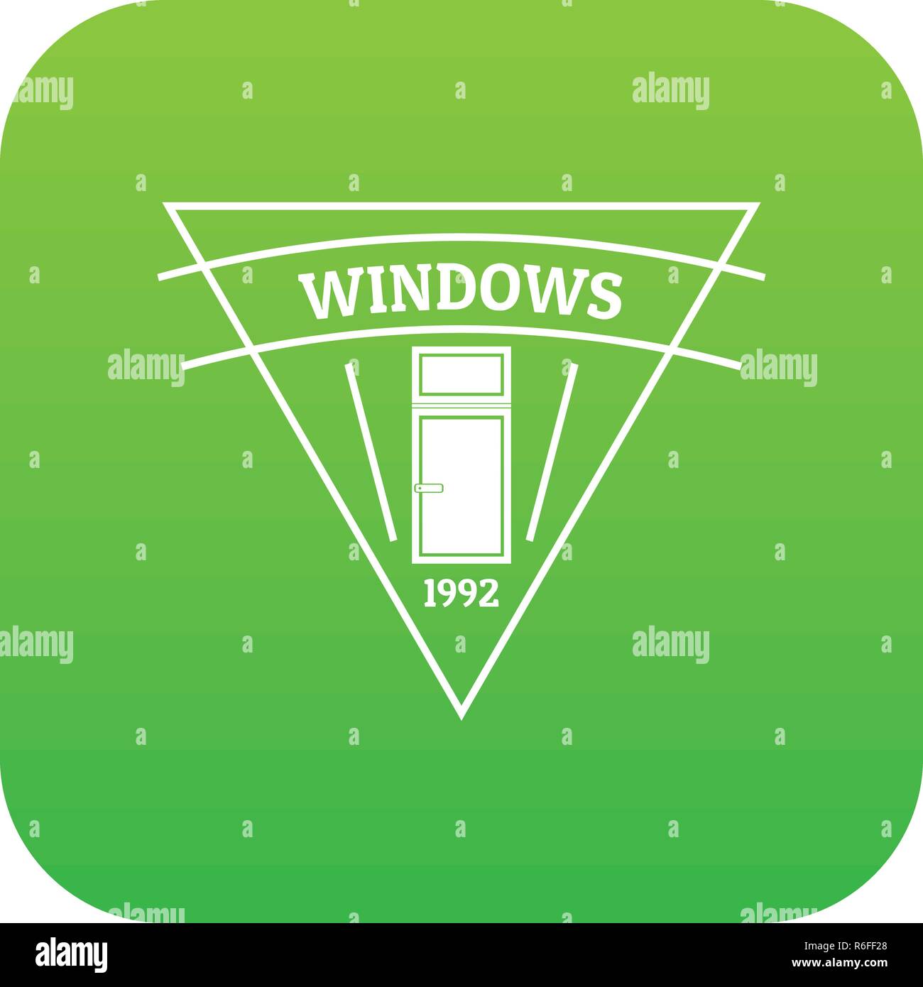 Square window icon green vector Stock Vector Image & Art - Alamy